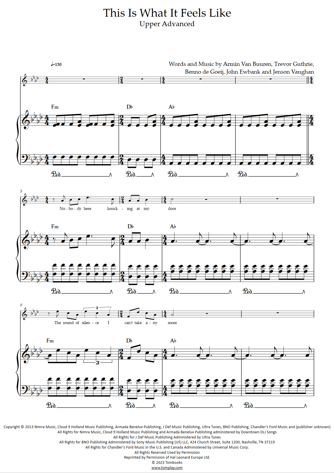 This Is What It Feels Like Upper Advanced Level Solo Piano Armin 